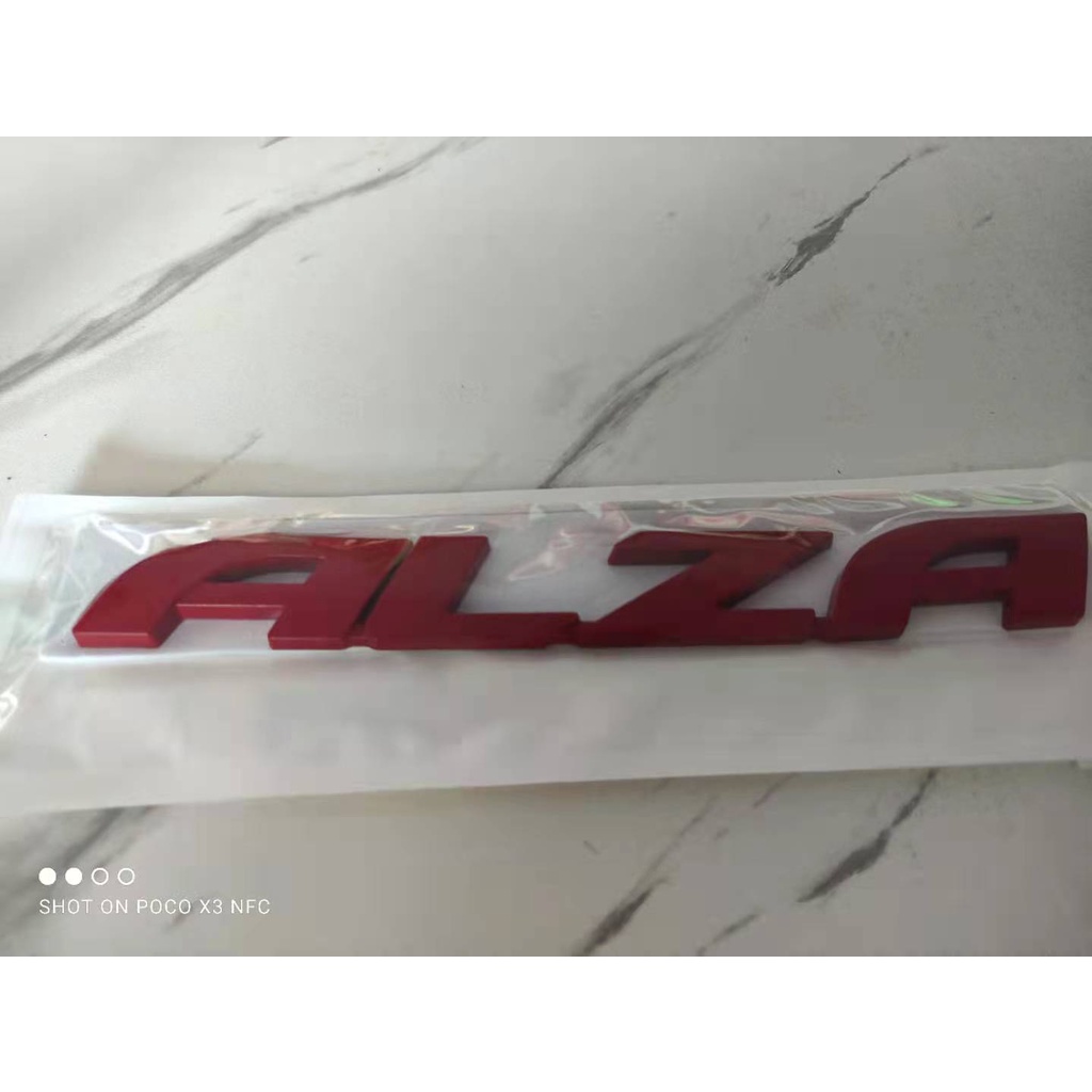 ALZA 2009 2014 2019 2021 Chrome Black Gold Carbon Perodua AV Emblems ...