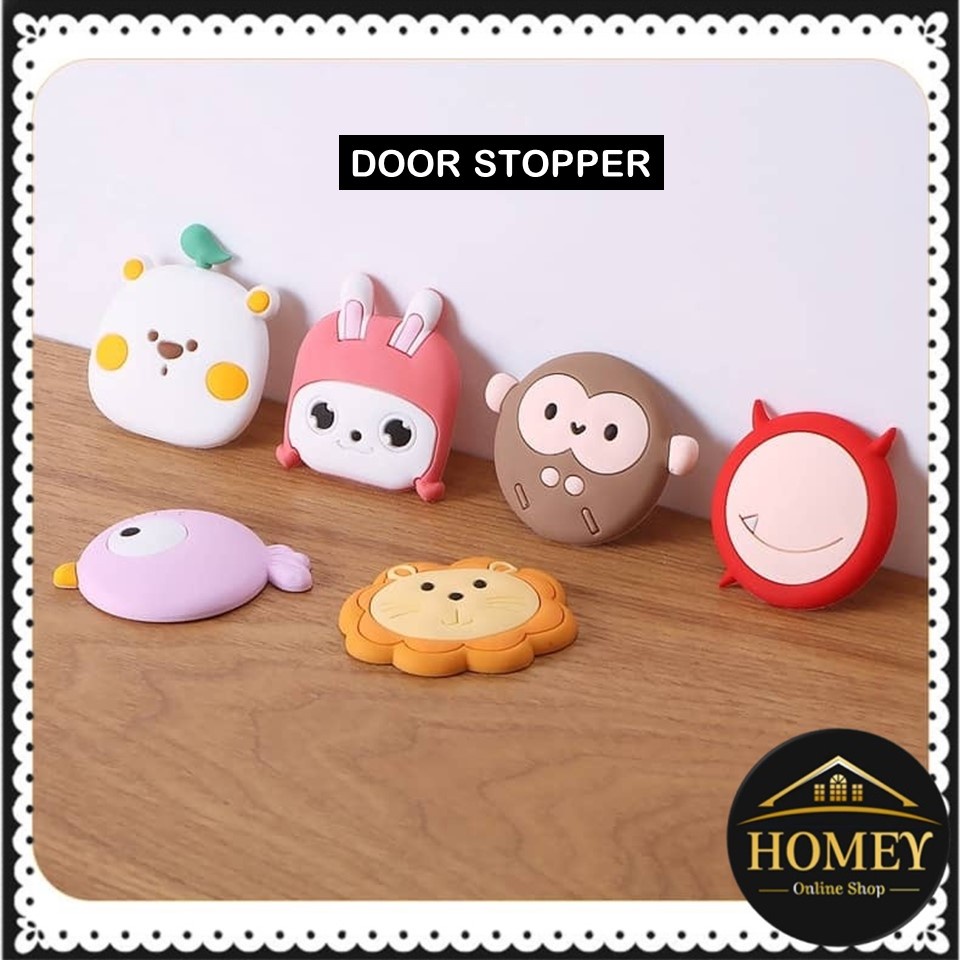 Door Stopper Anti Hit Silicone Soft Rubber Stopper Wall Protector ...