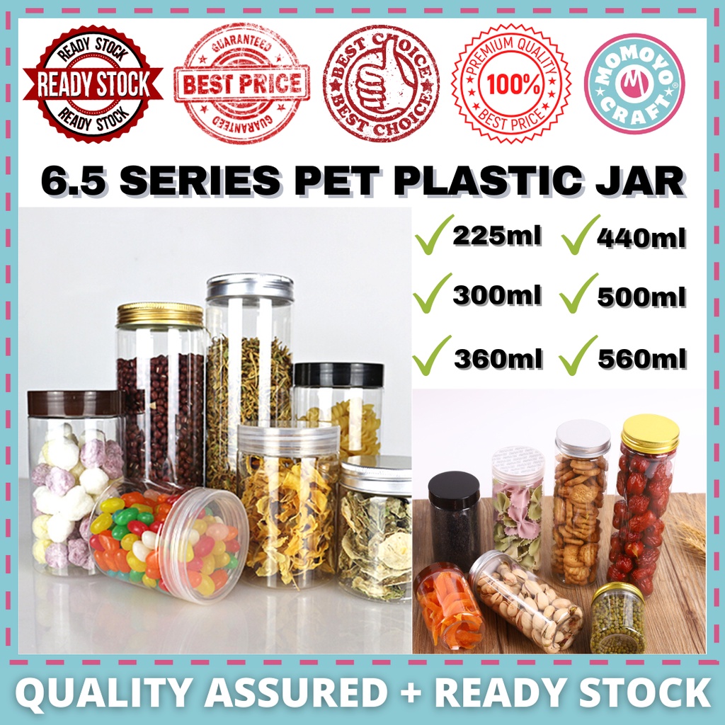 Momoyocraft - 6.5cm Series PET Plastic Jar Balang Plastik Food Jar ...