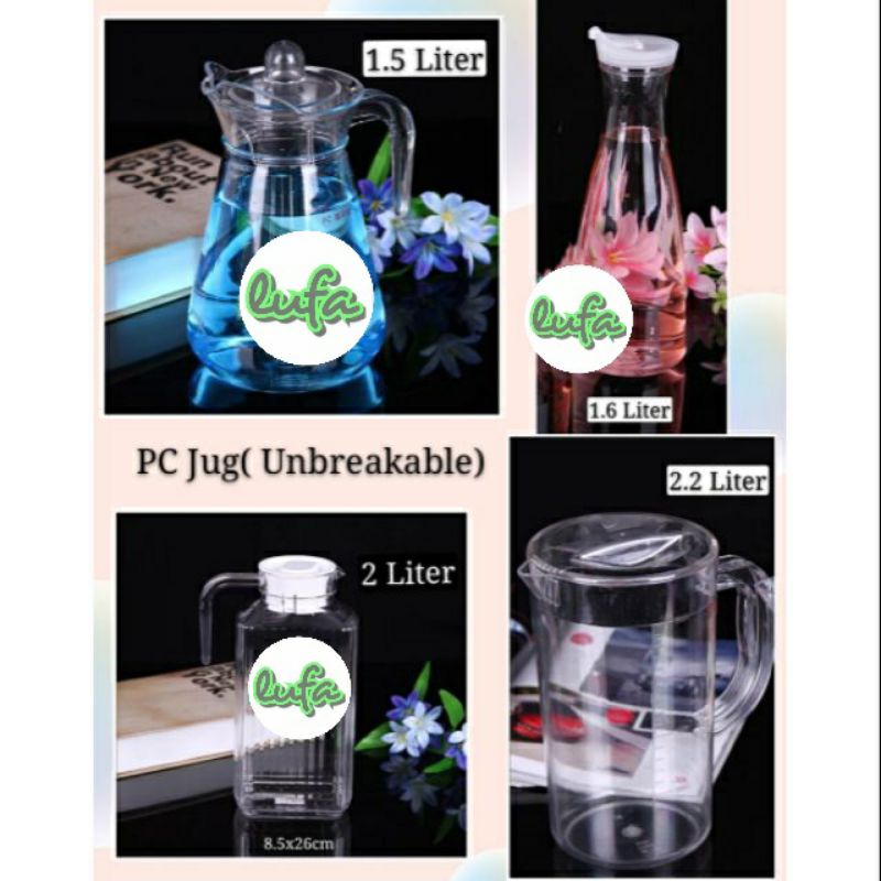 ACRYLIC JUG PC JUG PLASTIC JUG CLEAR JUG (UNBREAKABLE) | Shopee Malaysia