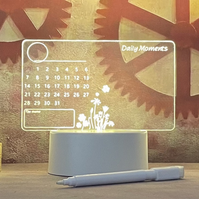 Creative LED Note Board Message Board Night Light / USB Power Calendar ...