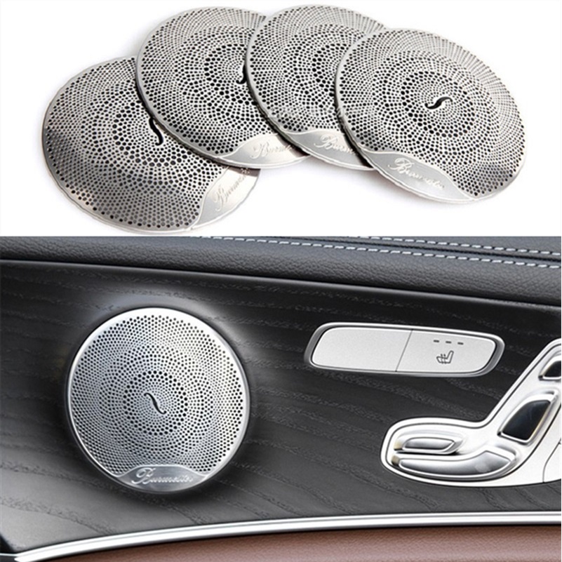 New 4 Pcs Car Door Audio Speaker Decor Cover Loudspeaker 3D Trim for ...