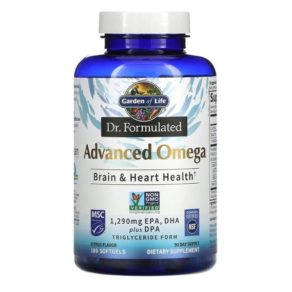 Dr. Formulated, Advanced Omega, Citrus, 180 Softgels | Shopee Malaysia