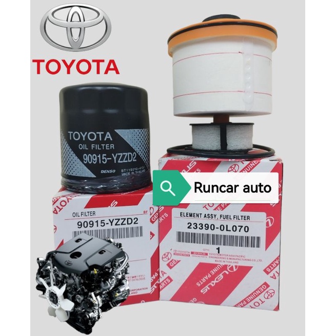 Toyota hilux diesel fuel filter enjine oil filter fortuner gun155/revo ...