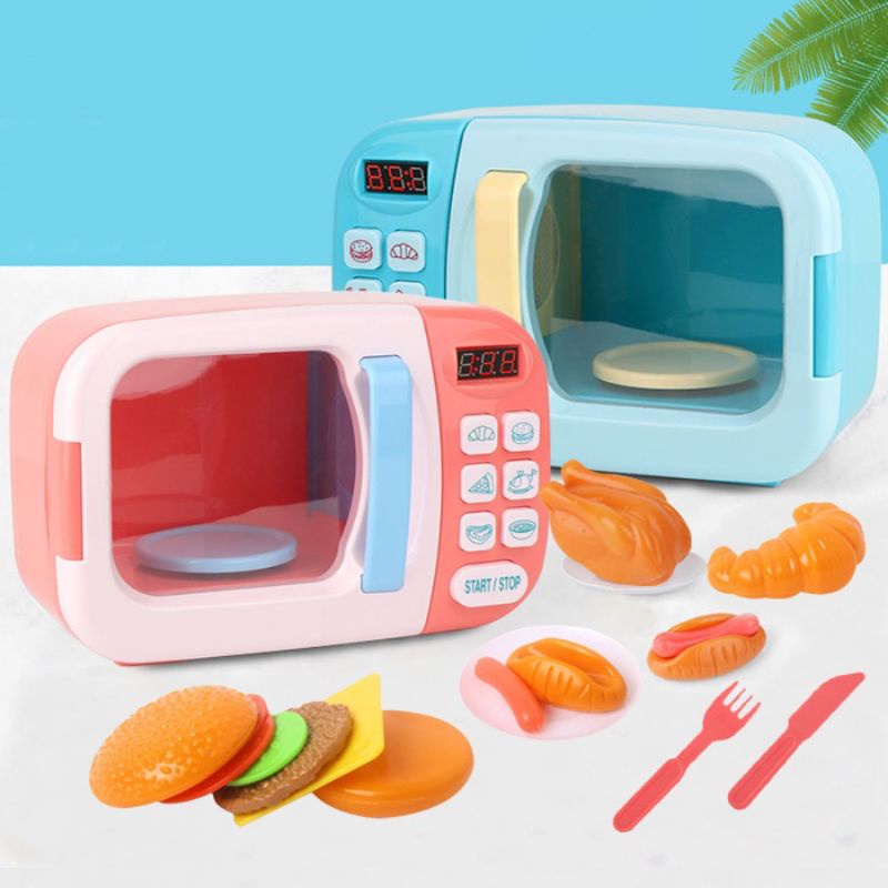 MICROWAVE OVEN TOY KIDS TOYS CREATIVE PLAYSET KITCHEN FOOD PRETEND ...