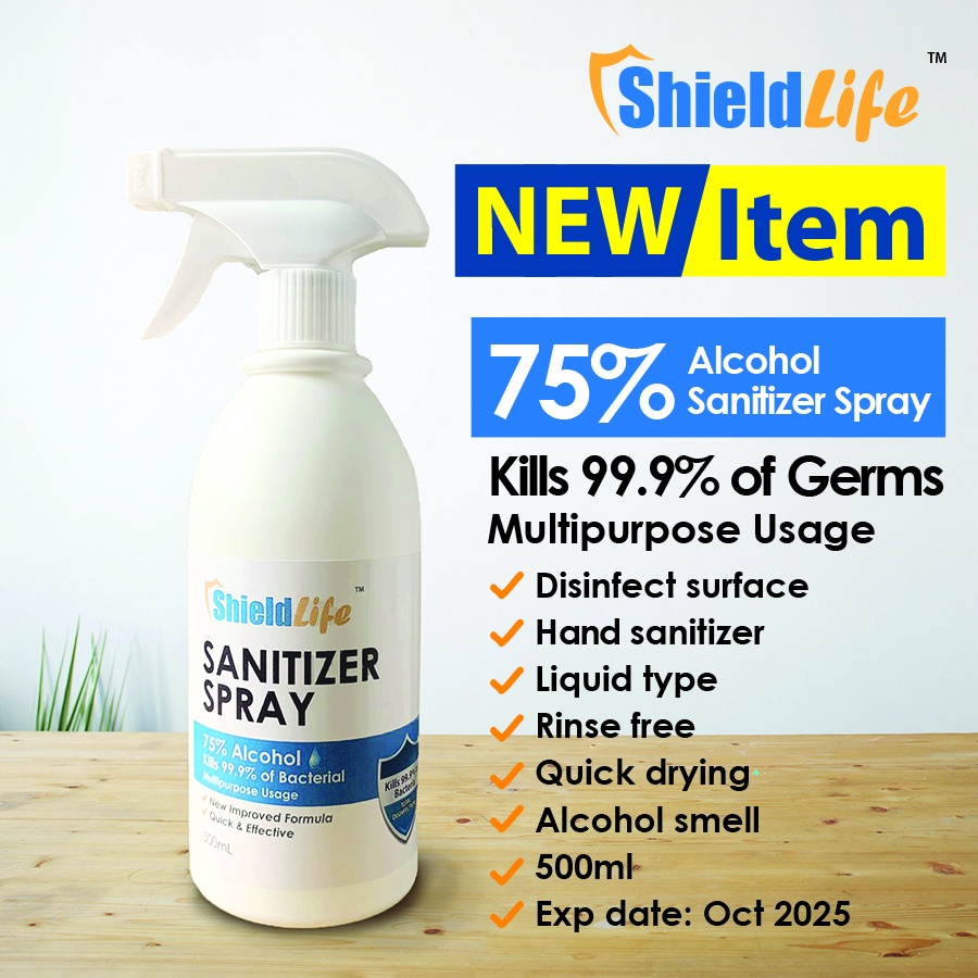 Antibacterial Alcohol Sanitizer Spray 75% 500ml | Shopee Malaysia