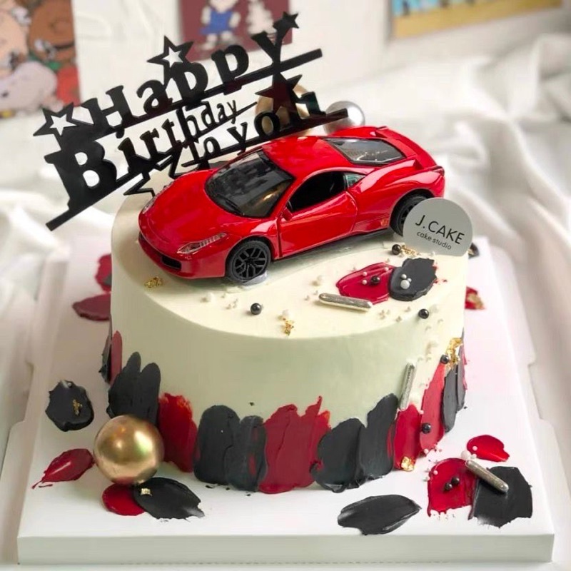 Ready Stock📣 1pc Sport Car / Pink Car / Car Porsche Cake Topper for ...