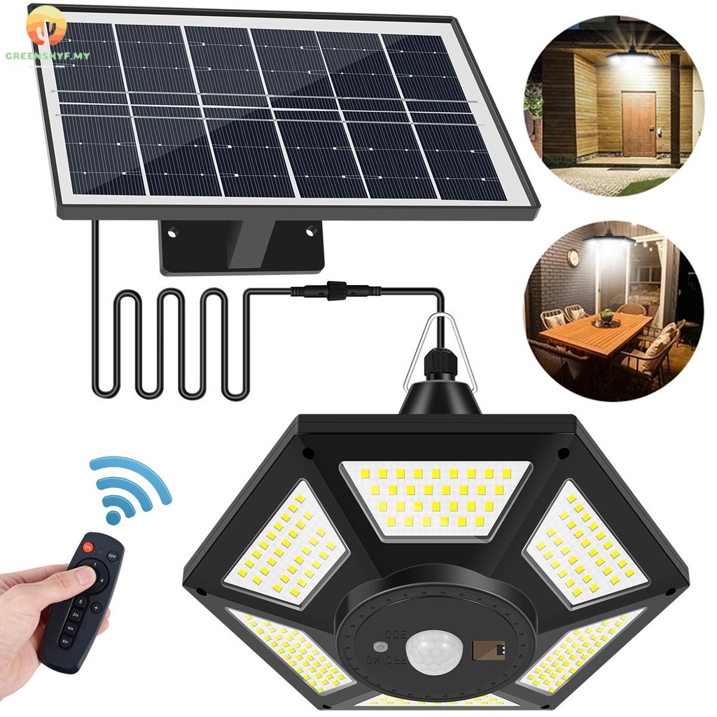 180 LED Solar Ceiling Pendant Light IP65 Waterproof Hanging Solar ...