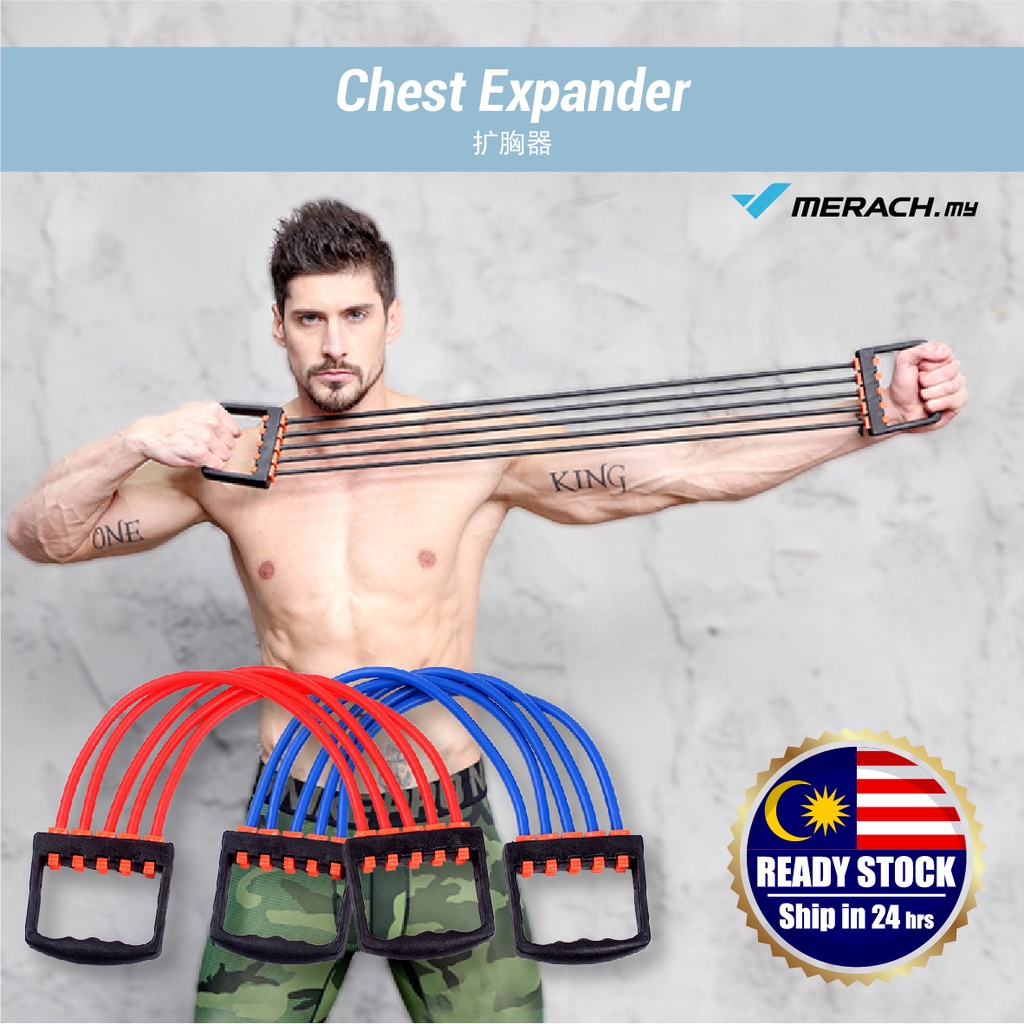 Home Chest Expander Elastic Pull Rope Home Gym Sport Exercise Fitness ...
