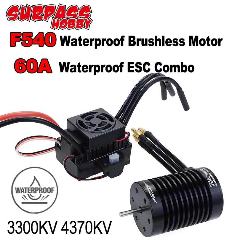 F540-V2 Brushless Motor Combo 3300KV 4370KV Sensorless Waterproof F540 ...