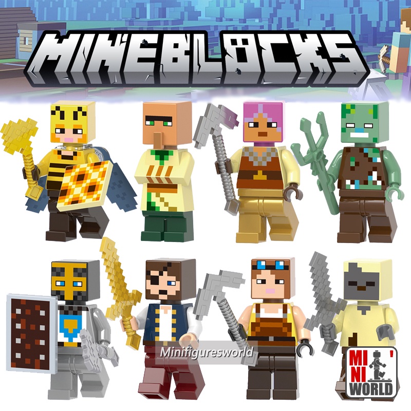 Toys Gifts Minifigures Minecraft Blacksmiths Honey Picker Knight ...
