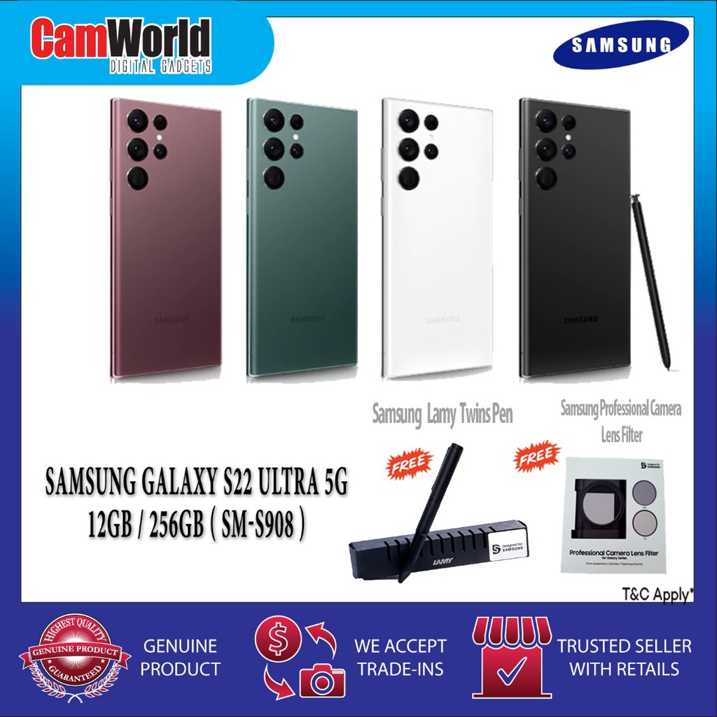 Samsung Galaxy S22 Ultra ( SM-S908 ) ( 12GB + 256GB ) with filter ...