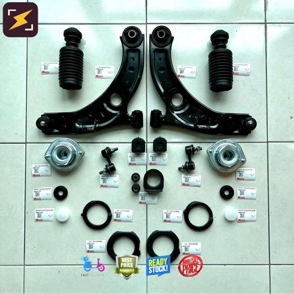 21 ITEM COMPLETE SET LOWER ARM/STABILIZER LINK/STEERING RACK BUSH ...