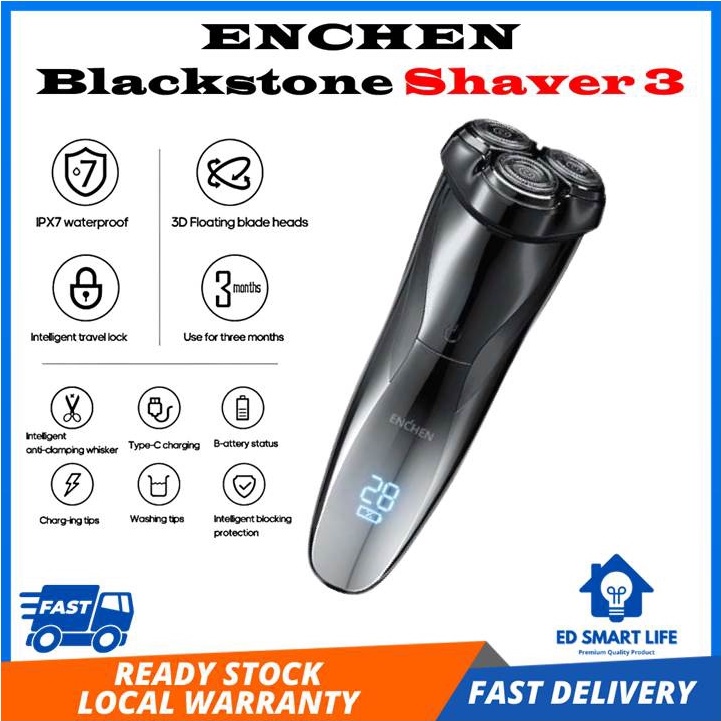 Enchen BlackStone Shaver-3 3D Triple Blade Floating Electric Shaver Men ...