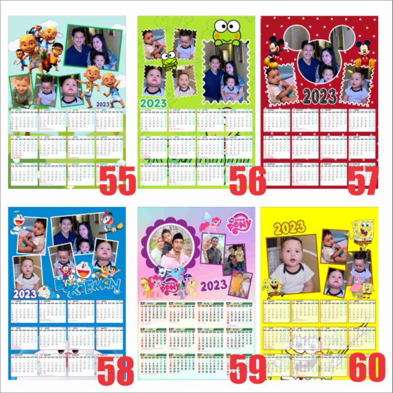 2025 calendar custom cartoon character calendar | Shopee Malaysia