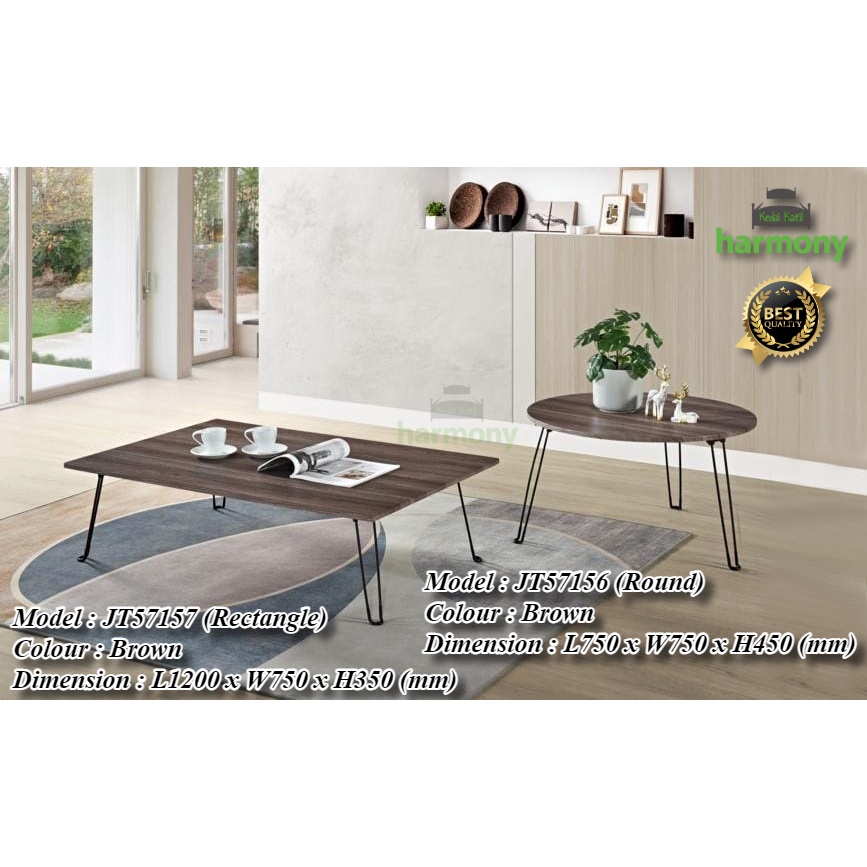 Harmony Solid Wood Hot Press Laminate Foldable Meja Jepun / Meja Jepun ...