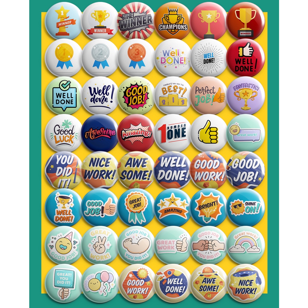 Button Badge Positive Words {No Minimum Order} Kata Kata Semangat ...