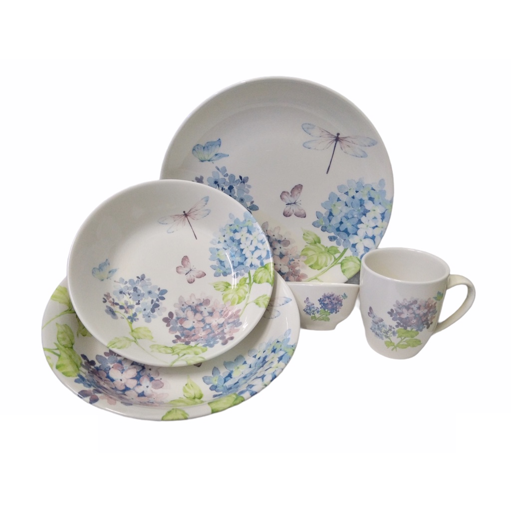 Claytan 1802FS Hydrangea Garden Set Pinggan Mangkuk | Tableware loose ...