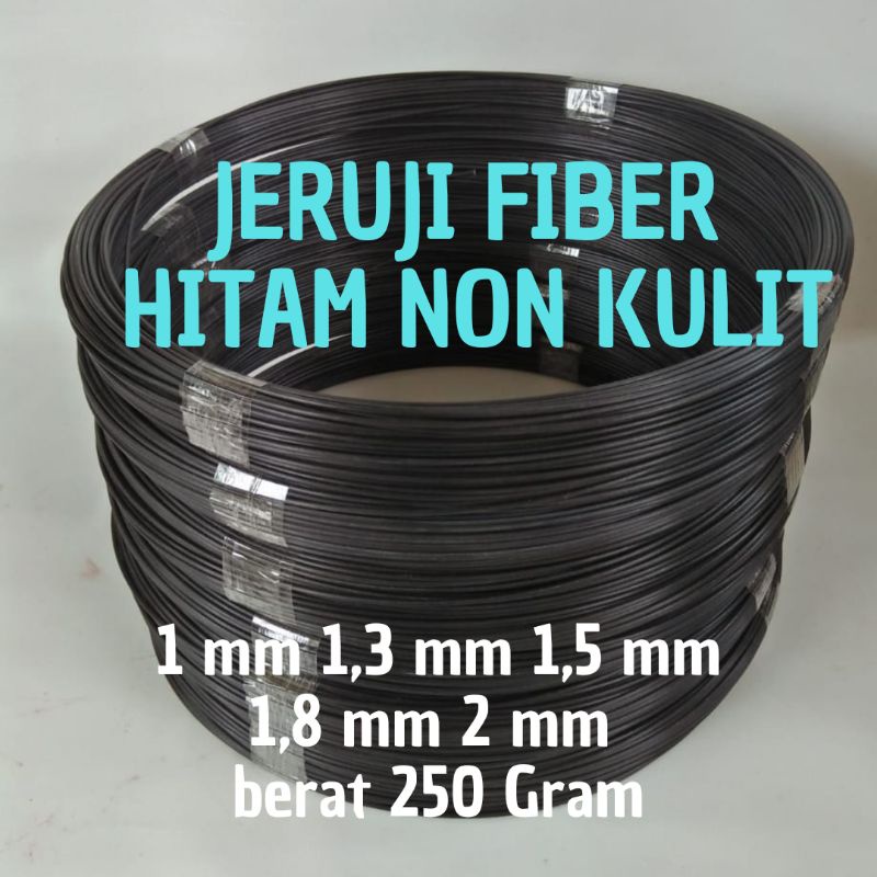 HITAM Fiber Bars 1mm 1.3mm 1.5mm 1.8mm 2mm Black non Leather Spoke ...