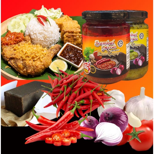 Cheese U Original Spicy and Flavorful Sambal Merah/Sambal Hijau Chili ...