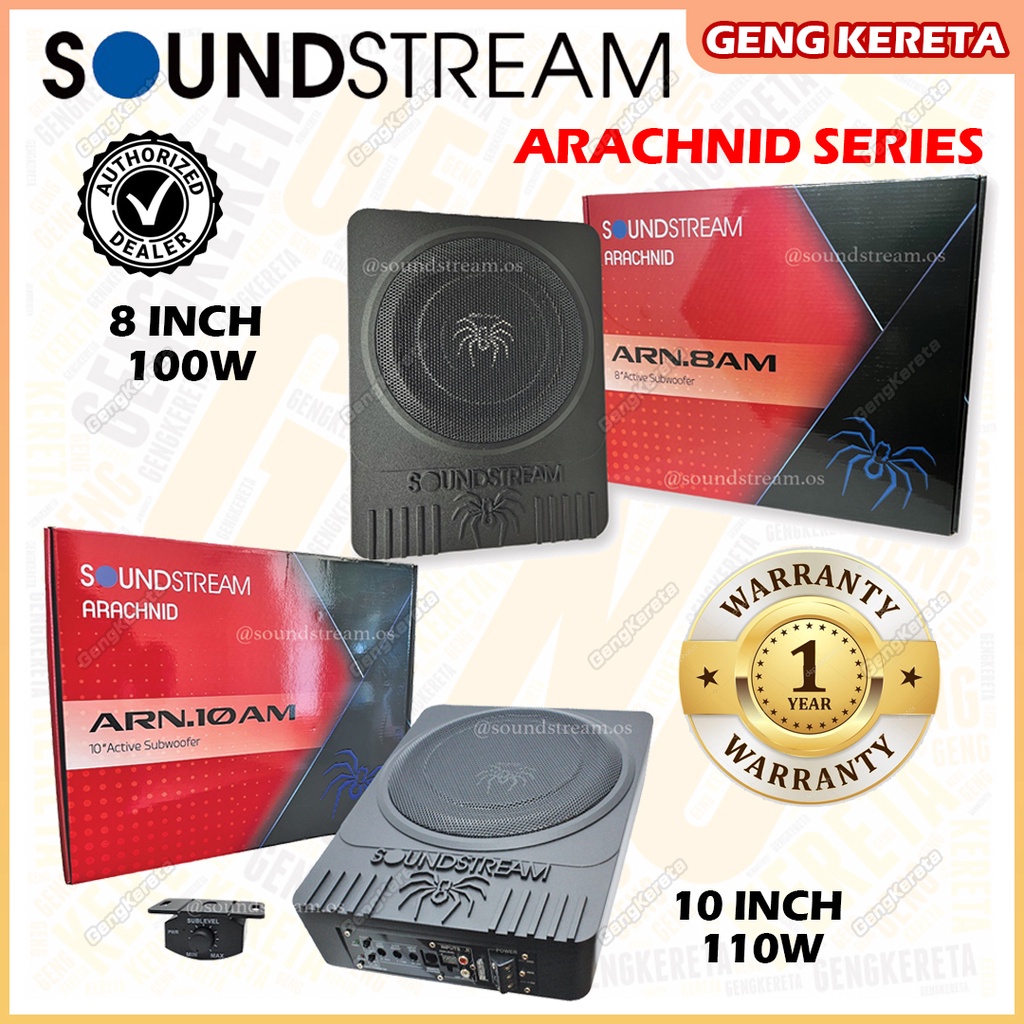 SOUNDSTREAM 8 Inch ARN.8AM 10 Inch ARN.10AM Underseat Woofer Active ...