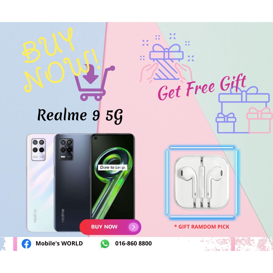 Realme 9 5G (6/128) + Free Gift | Shopee Malaysia