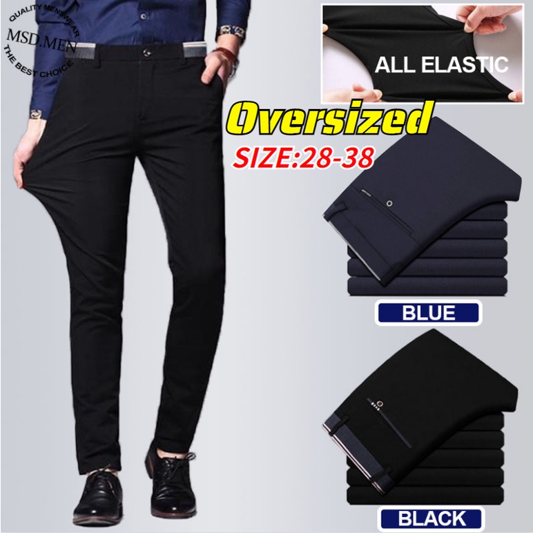 Men's Formal Pants Office Stretchable Flexible Slimfit Casual Seluar ...