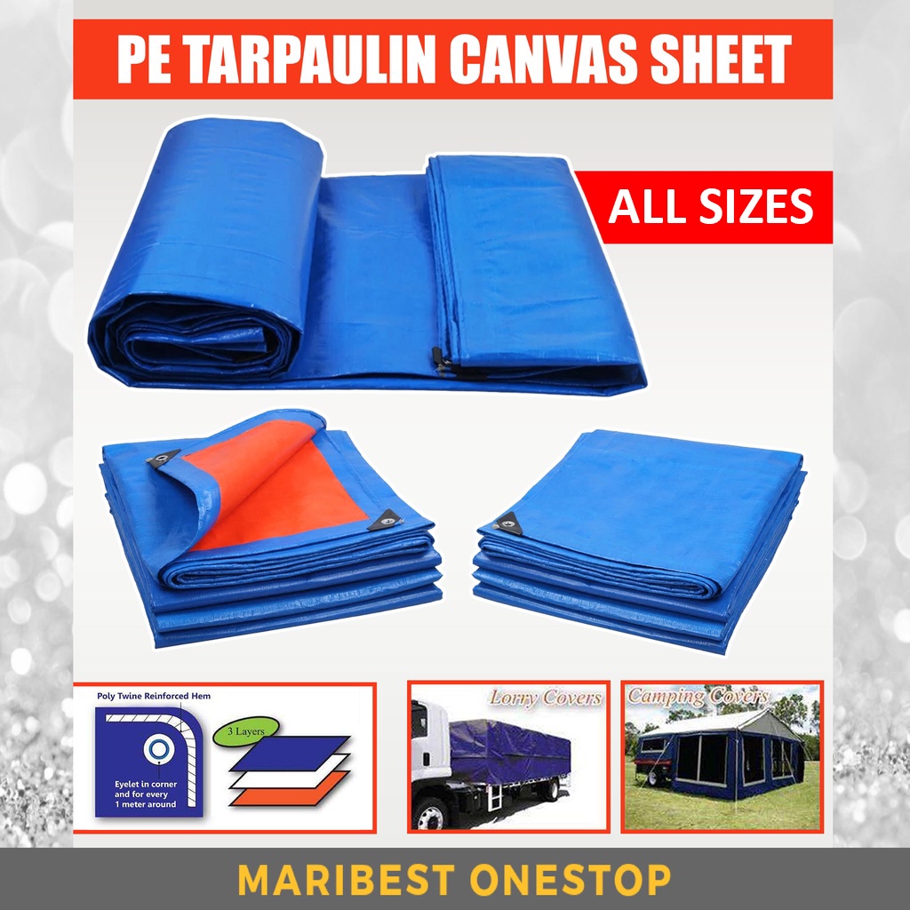 Multipurpose Waterproof PE Tarpaulin Canvas Ground Sheet Truck Cover ...