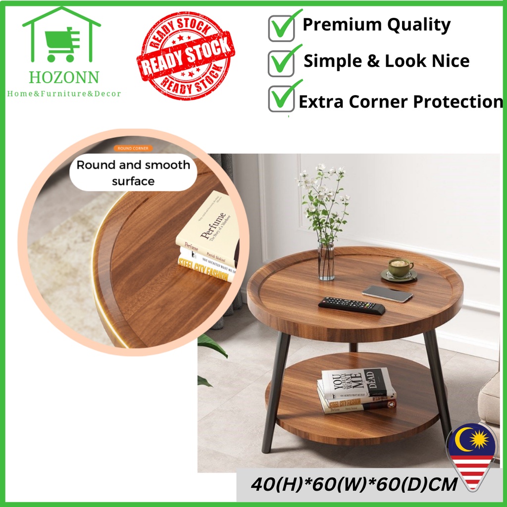 HOZONN Small Coffee Table Round Table Corner Several Sofa Side Table ...