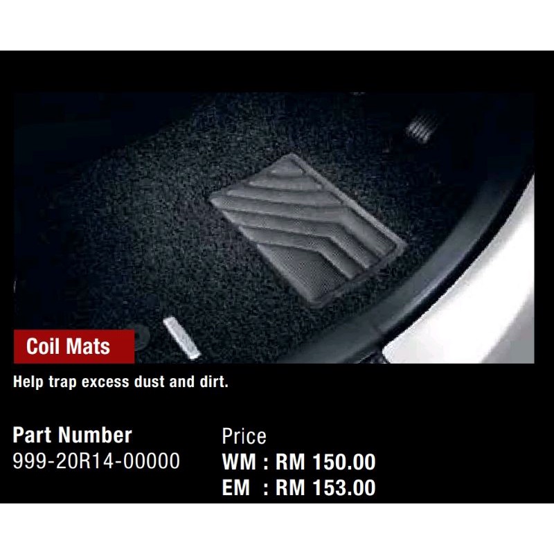 GearUp Alza MyviG3 Bezza/Axia Ativa Aruz Coil Mats Carpet Coilmat Gear ...