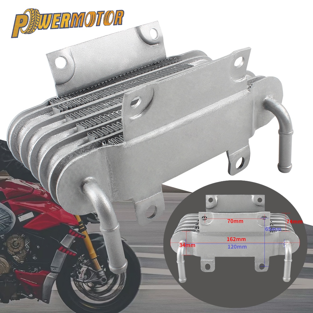 Motorcycle Radiator Cooler Universal 6 Row 8mm Aluminum Mini Motocross ...
