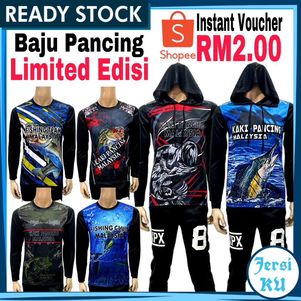JERSIKU Baju Pancing Fishing Shirt Hoodies Baju Pancing Lengan Panjang ...