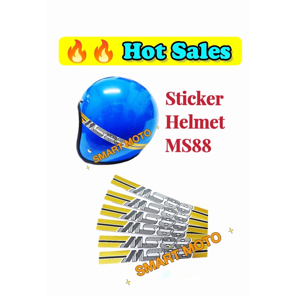 Sticker Helmet MS88 Topi Keledar MS88 | Shopee Malaysia