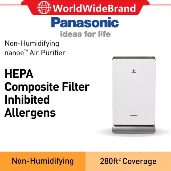 Panasonic Air Purifier (26m² Coverage) Nanoe™ Technology HEPA Filter F ...