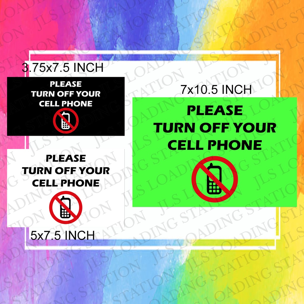 PLEASE TURN OFF YOUR CELL PHONE (LAMINATED/PVC) SIGNAGE | Shopee Malaysia