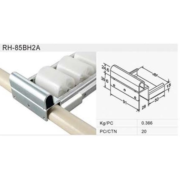Placon roller type 80 bracket for Roller track for lean pipe rack ...