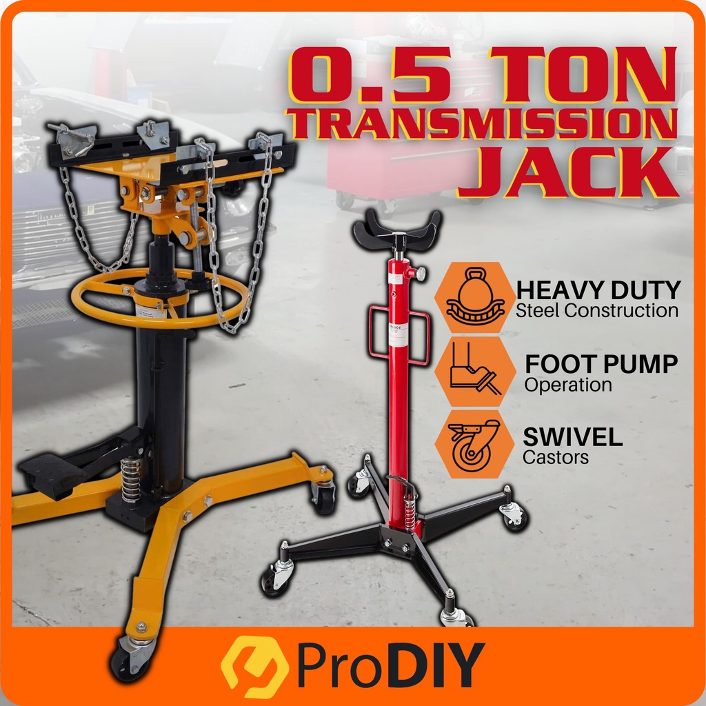 0.5 Ton Transmission Jack ( Red / Yellow ) Professional Hydraulic ...
