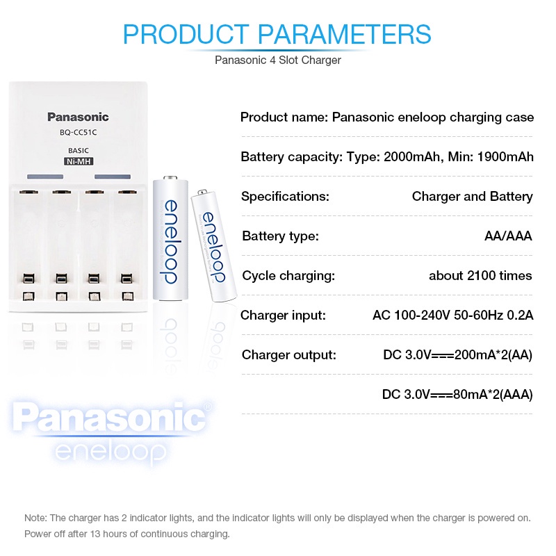 Panasonic Eneloop Original Charger BQ-CC51C With AA/AAA Rechargeable ...
