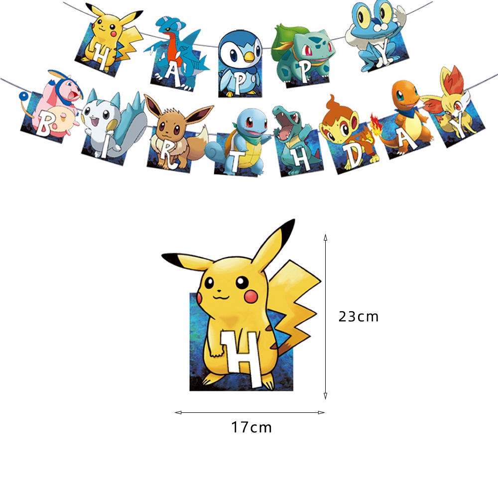 NEW Pokemon Pikachu Theme kids birthday party decorations banner cake ...
