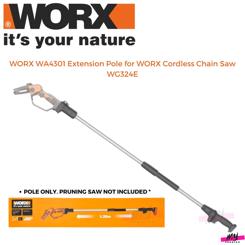 WORX WA4301 Extension Pole for WORX Cordless Chainsaw WG324E | Shopee ...