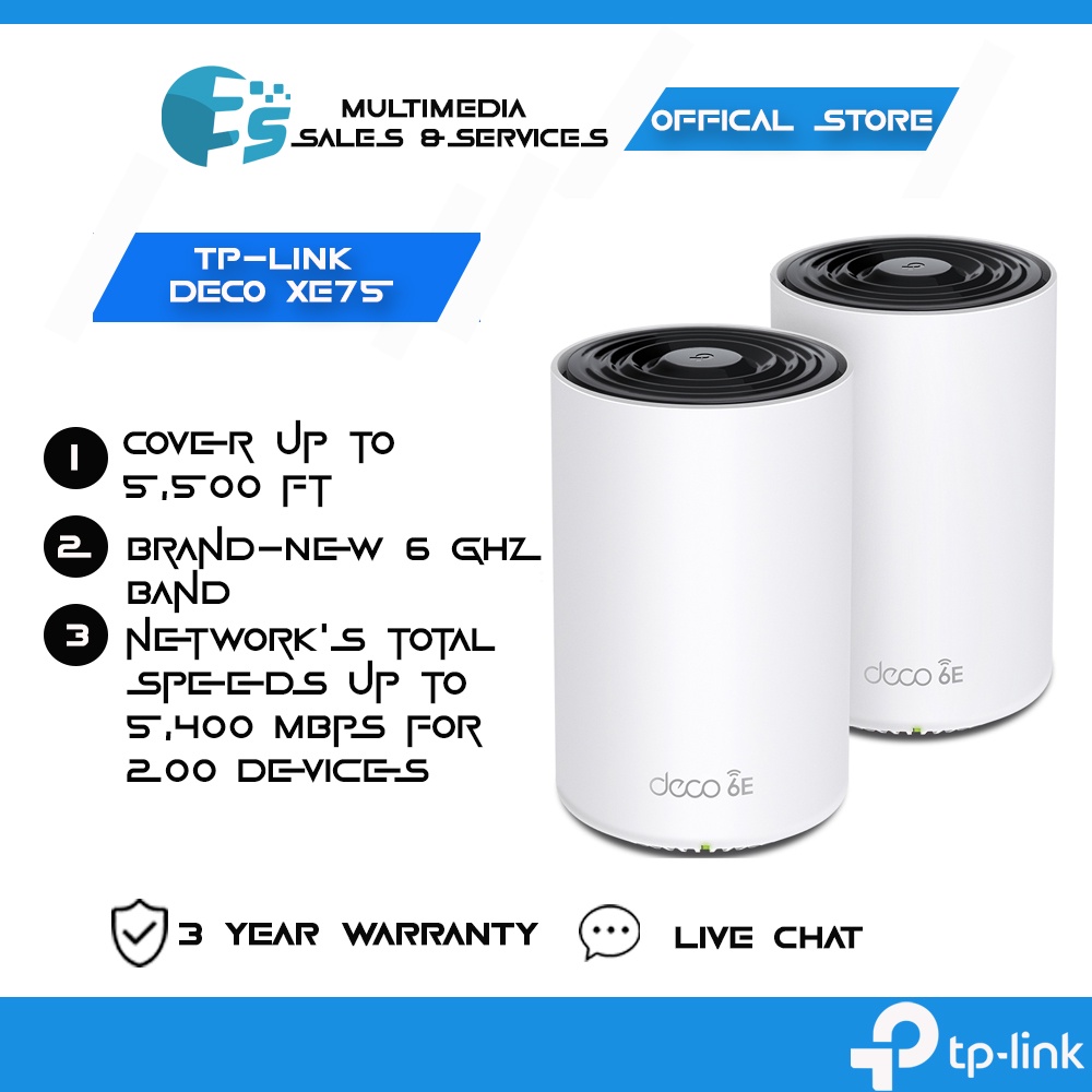 Tp-Link Deco XE75 AXE5400 Tri-Band Mesh Wi-Fi 6E System | Shopee Malaysia