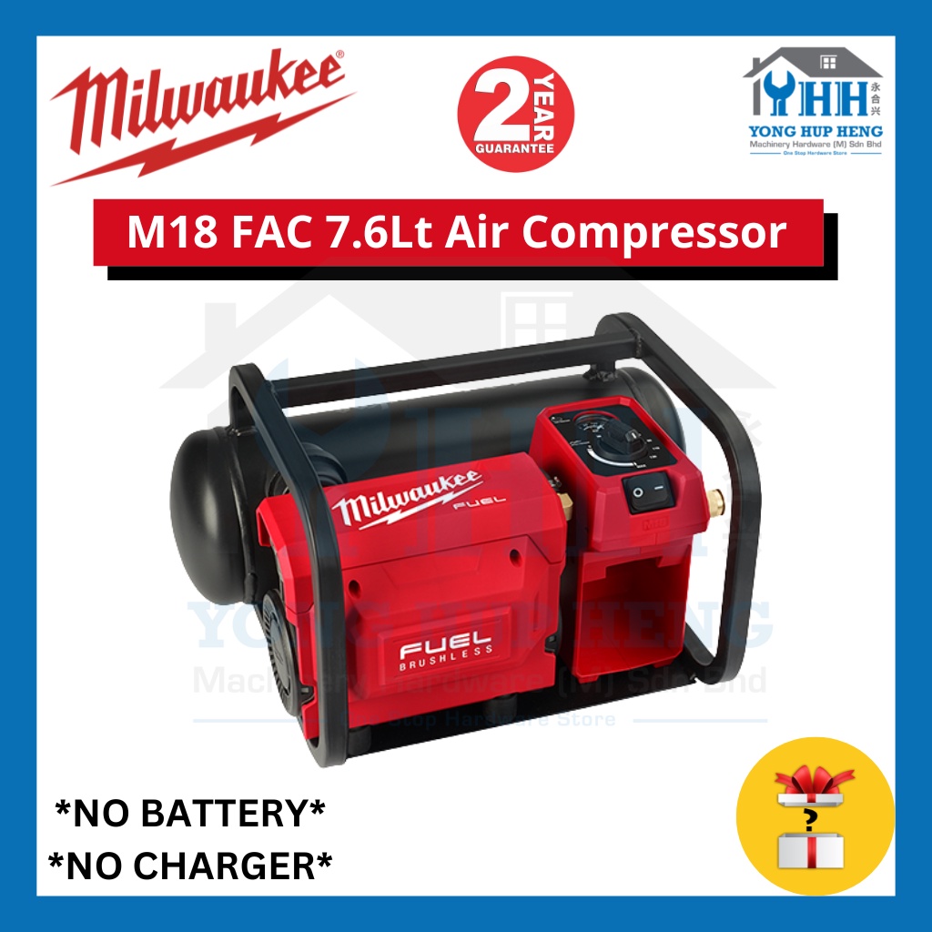 Milwaukee M18 FAC- 0 / M18 FAC M18 FUEL 7.6L Compact Air Compressor 12 ...