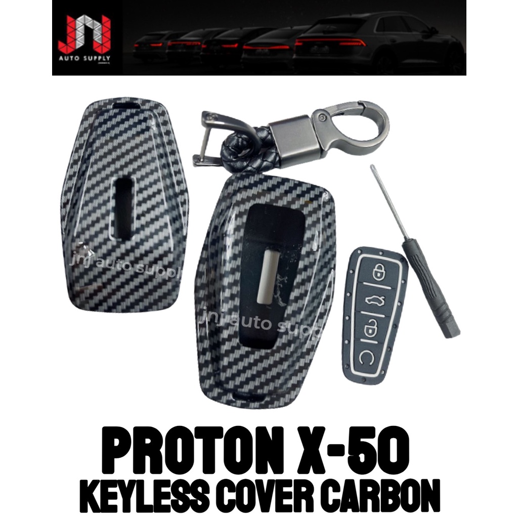 PROTON X50 Keyless Remote Car Key Control Carbon Fiber Cover Hard Case ...