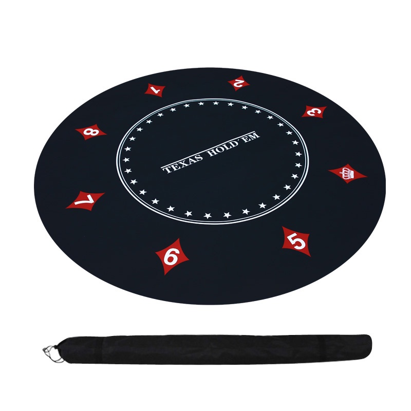 Texas Hold em Table Mat Round Poker Mat Rubber Mat Table Cloth | Shopee ...