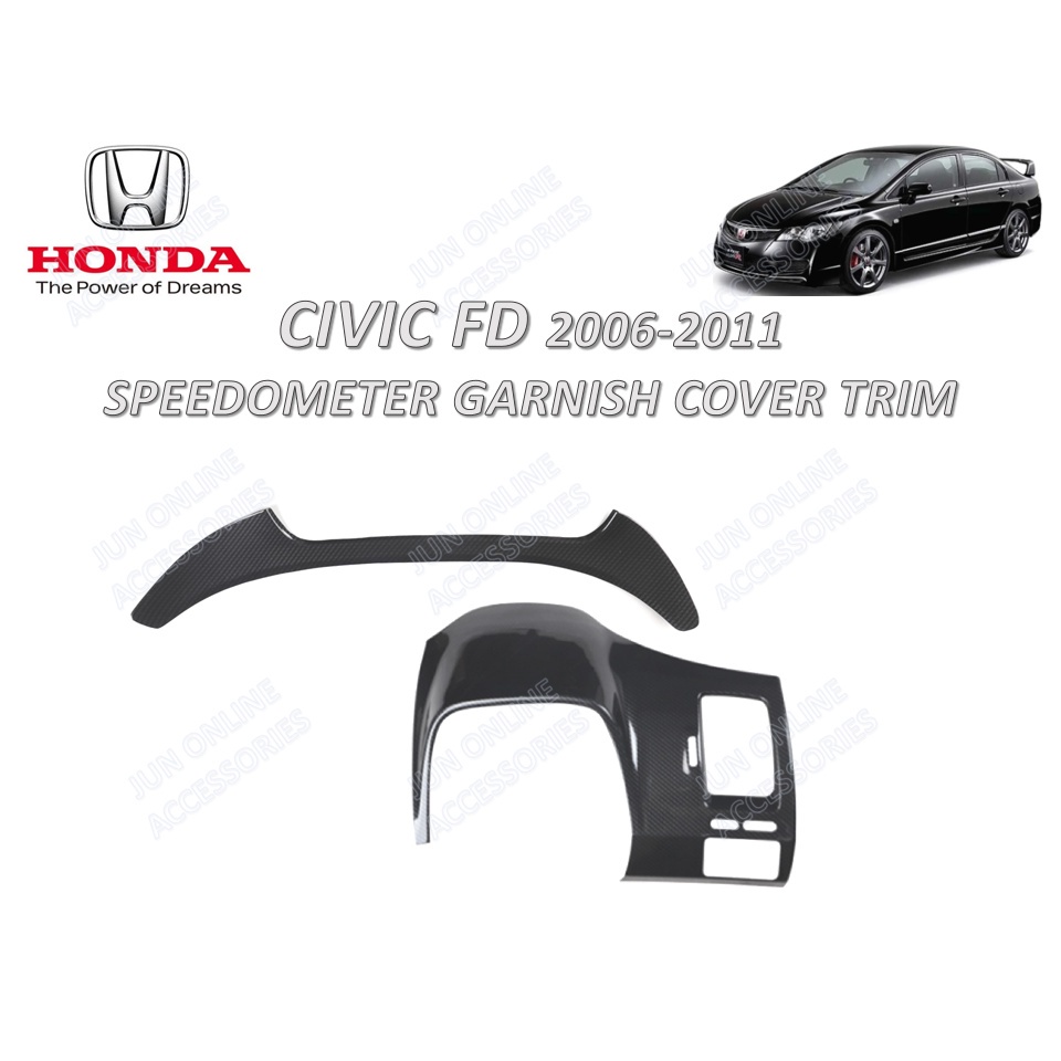 Honda Civic FD 2006-2011 Speedometer Panel Garnish Cover Trim Carbon ...