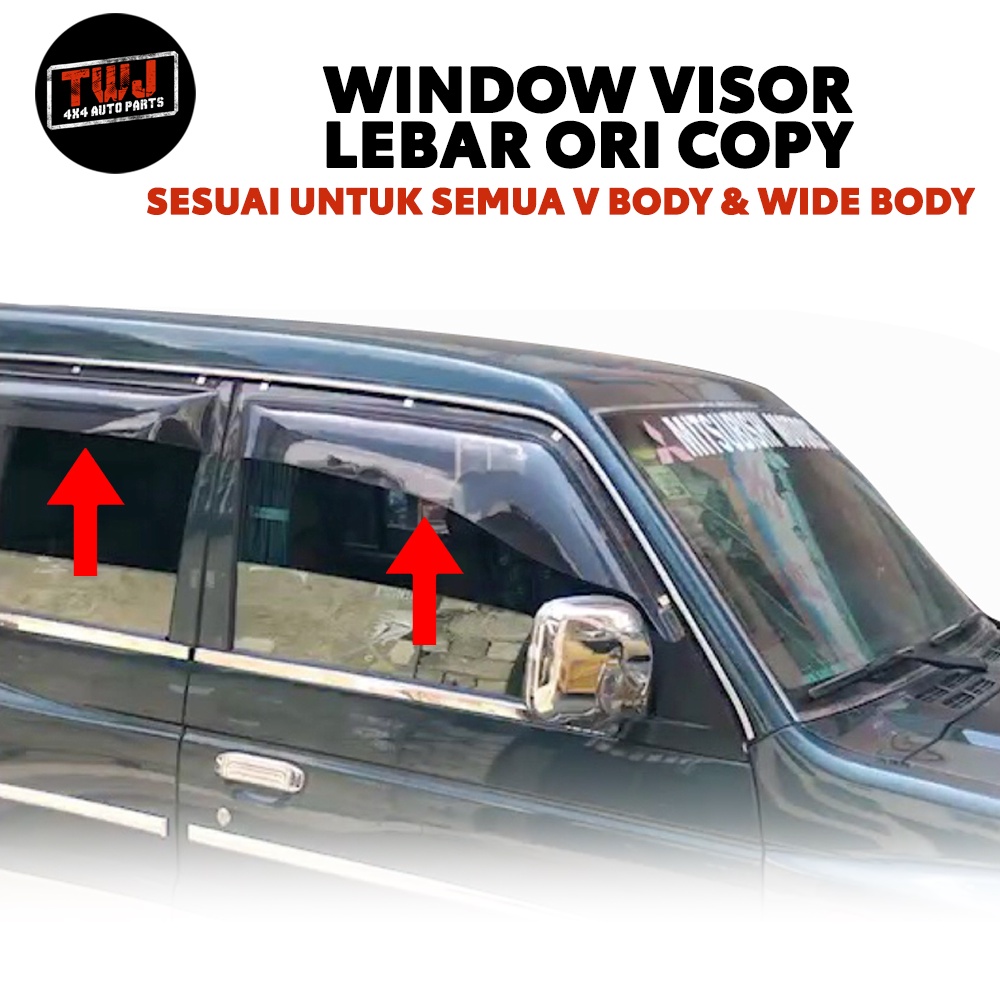 Mitsubishi Pajero V Body Window visor rain shield V31 V32 V33 V46 Wide ...