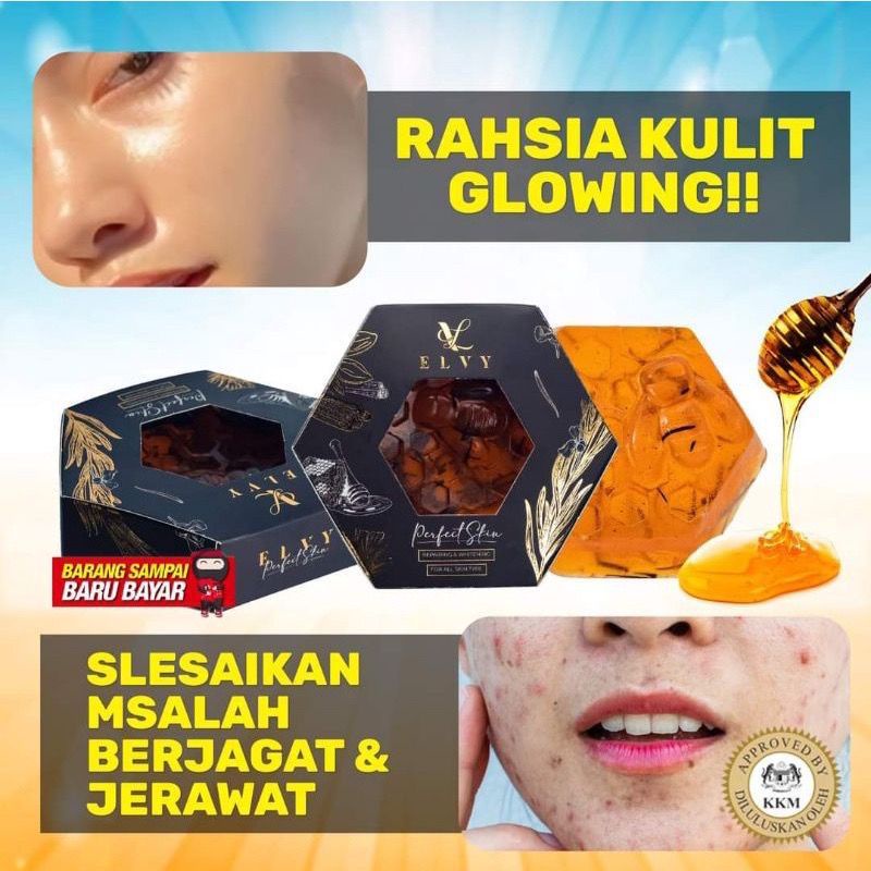 ELVY SOAP 60G PERFECT SKIN ORIGINAL | Shopee Malaysia