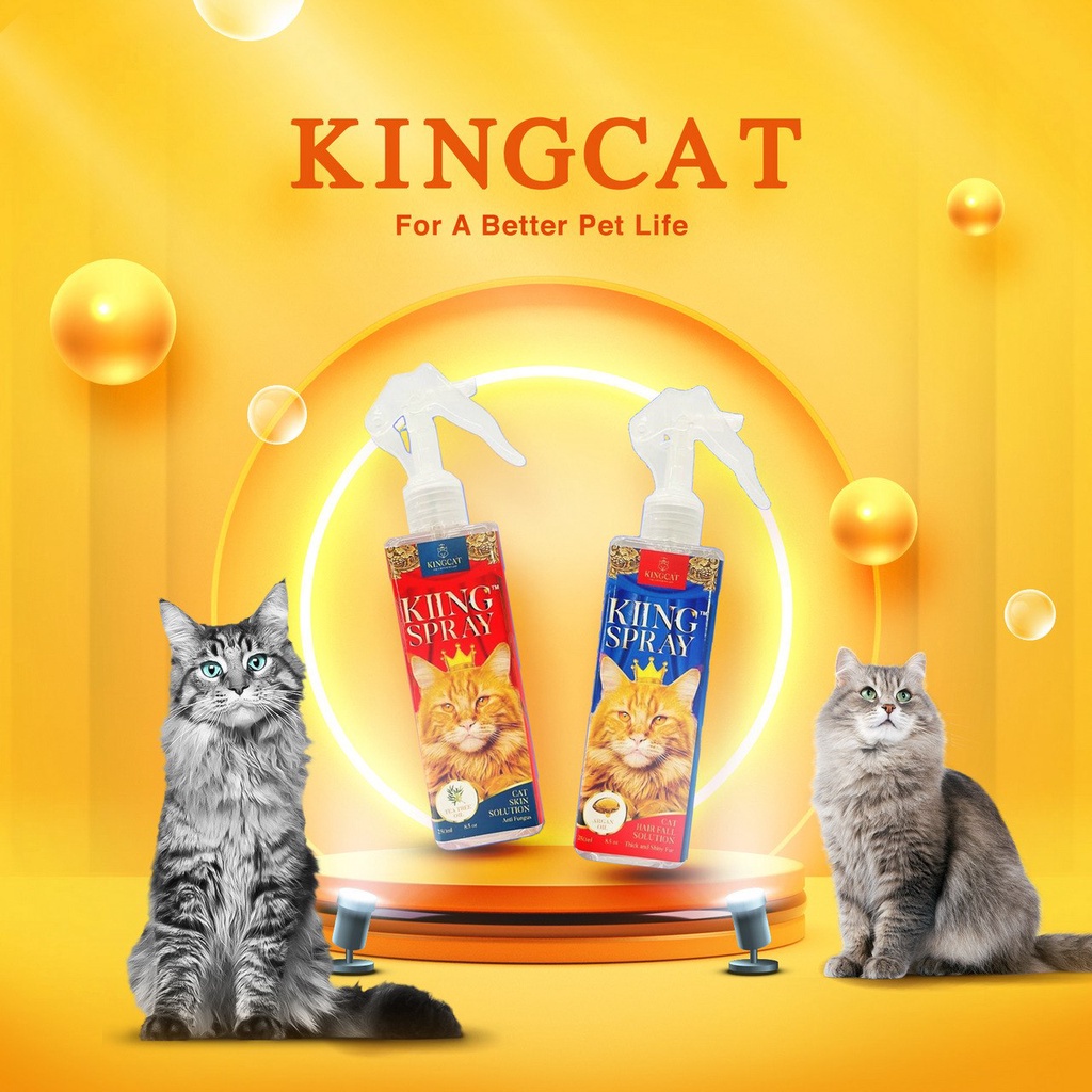 250ML KINGCAT - Kiing Spray Ubat Kurap Kucing Anti Fungus Kutu Luka ...