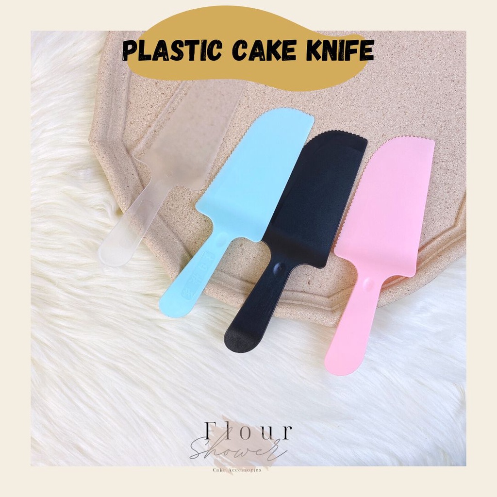 Disposable Plastic Cake Knife Pisau Kek Plastik Birthday Cake Knife ...
