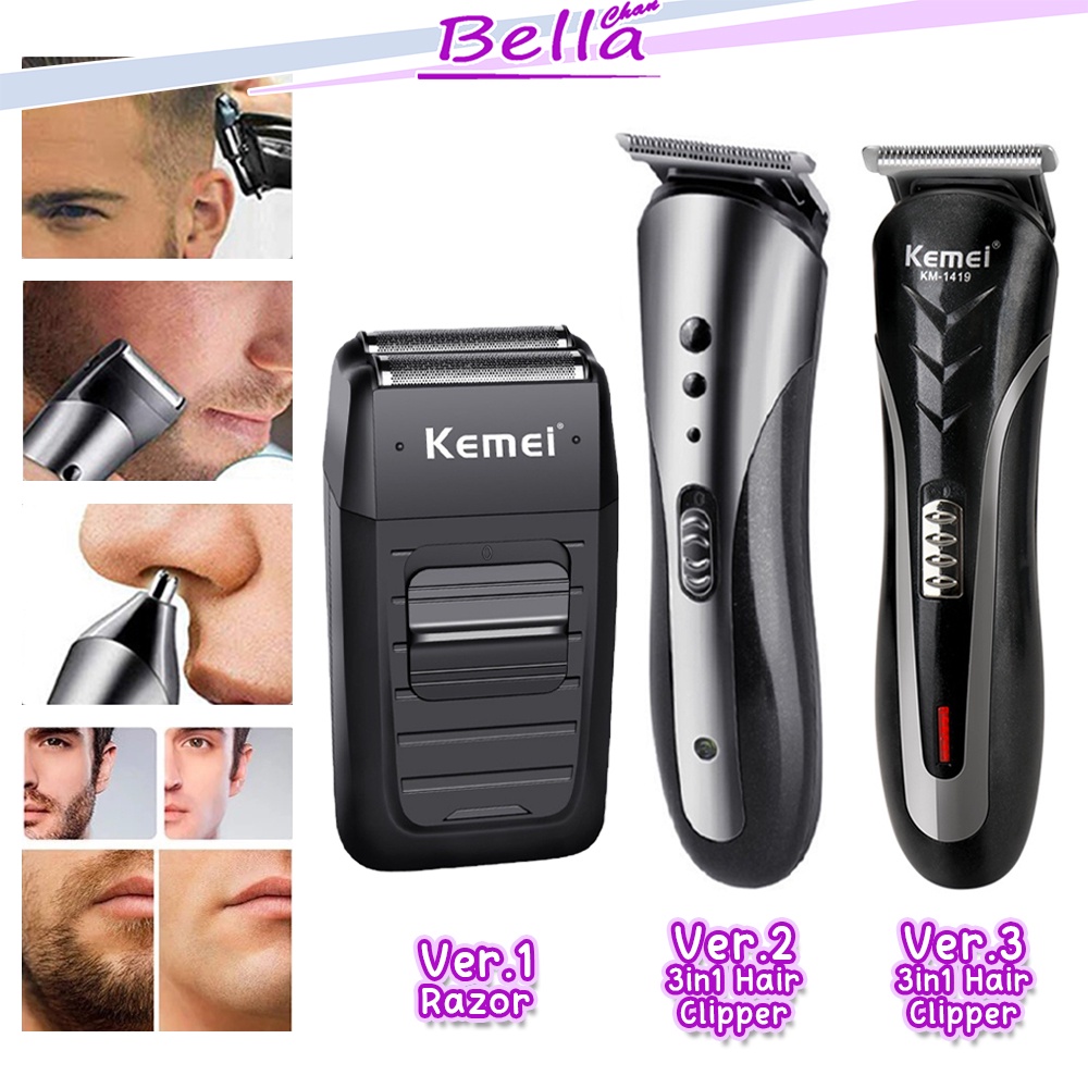 HAIR CLIPPER Shaver Cordless Razor 3 in 1 Hair Trimmer Clipper Razor ...